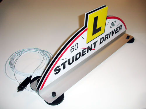 Driving School Instructor Light Up LED Sign