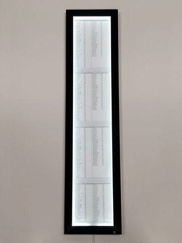 Flat Panel Hinged & Lockable Lighted Menu Cabinet